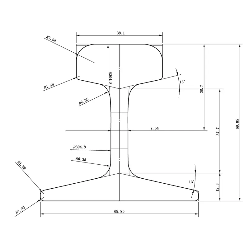 12kg Rail – Lightweight Mining Rail for Temporary Tracks & Industrial Use